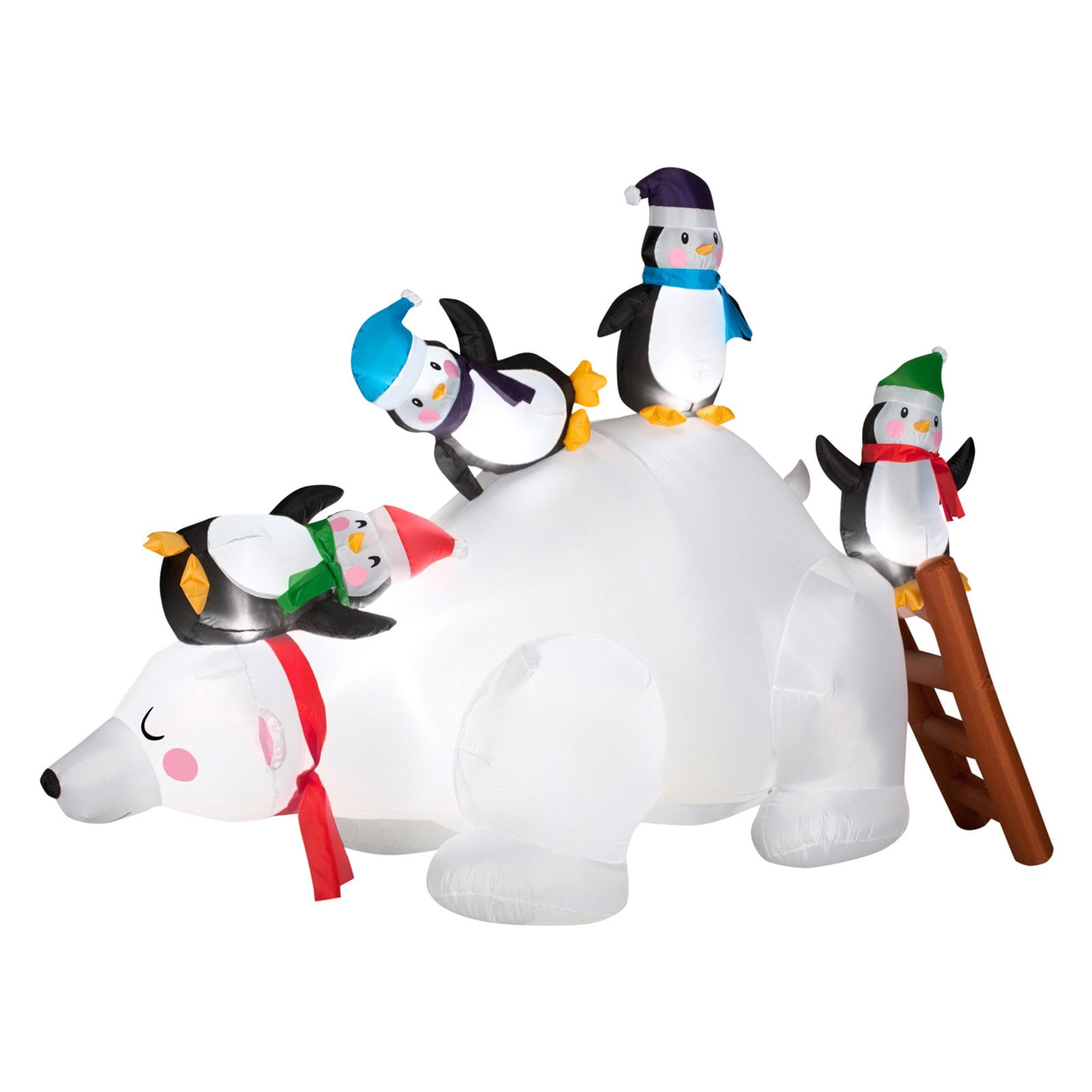 Gemmy Industries Airblown Inflatables Polar Bear and Penguin - Walmart.com