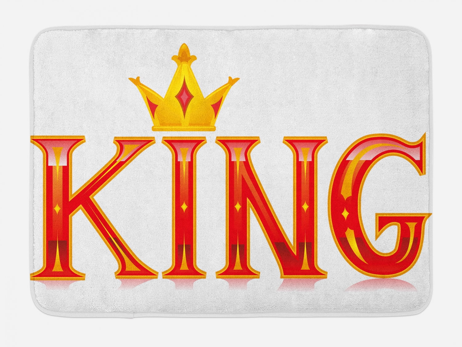 King Bath Mat, Royal King Quote in Capital Lettering with Crown as Dot ...