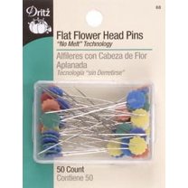 Dritz Pins, Flat Head Flower, 2" 50pk with No Melt Technology - Walmart.com