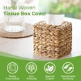 Rattan Tissue Box Cover Square, Wicker Tissue Box Holder Facial Tissues ...