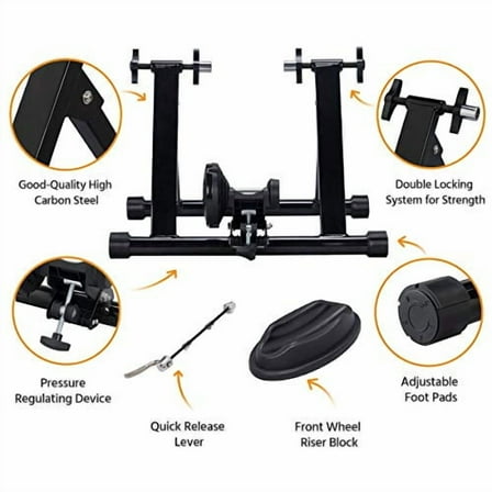 Costway Indoor Stationary Bike Training Stand with 8 Levels Resistance ...