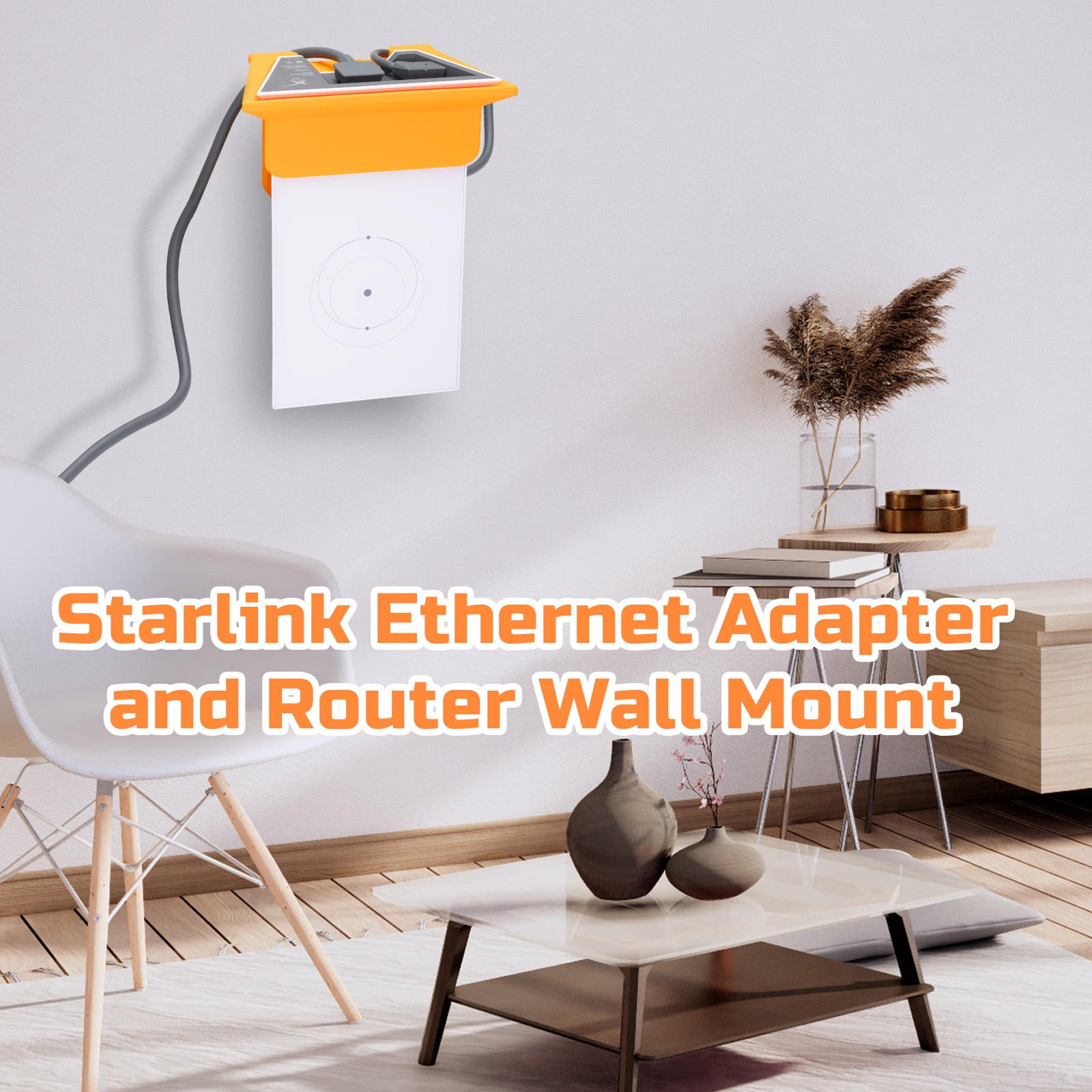 Starlink Mount, Starlink Router Wall Mount, with Starlink Ethernet ...