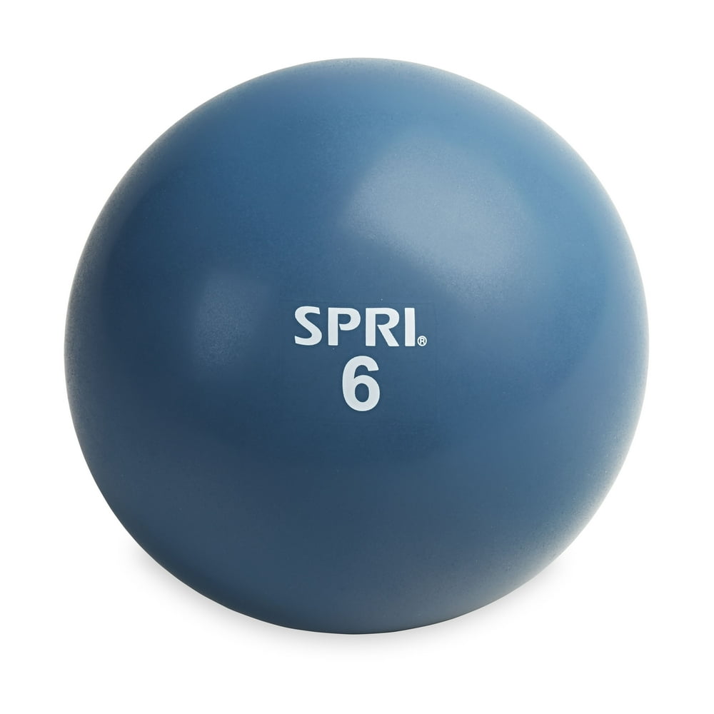 SPRI 6 LB Soft Toning Ball Hand Held Medicine Ball for Exercise ...