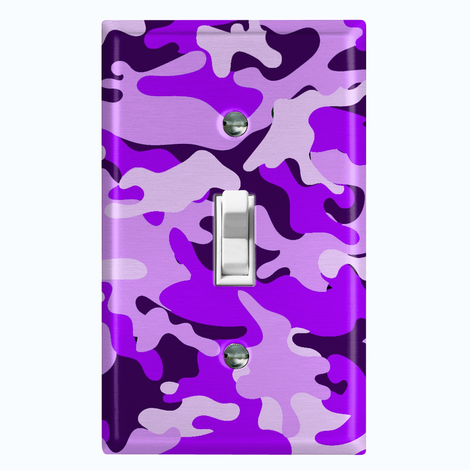 Metal Light Switch Plate Outlet Cover (Camo Purple - Single Toggle ...