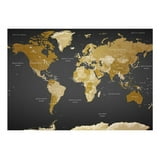 Tiptophomedecor Peel and Stick World Map Wallpaper Wall Mural - World ...