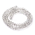 1 Strand Electroplate Glass Beads Strands Half Silver Plated Faceted ...