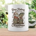Gone Fishing Be Back By Christmas Santa Fishermen Retro Coffee Mugs ...