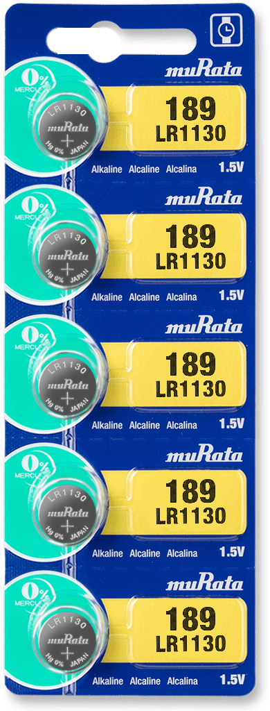 Murata LR1130 Battery 1.55V Alkaline Button Cell (5 Batteries ...