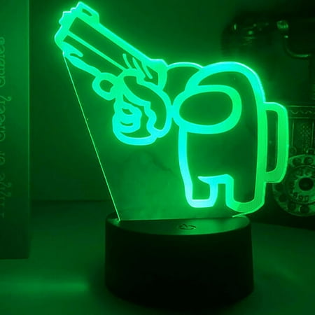 Among Us 3d Led Illusion Night Light Desk Table Lamp Bedroom Decor ...