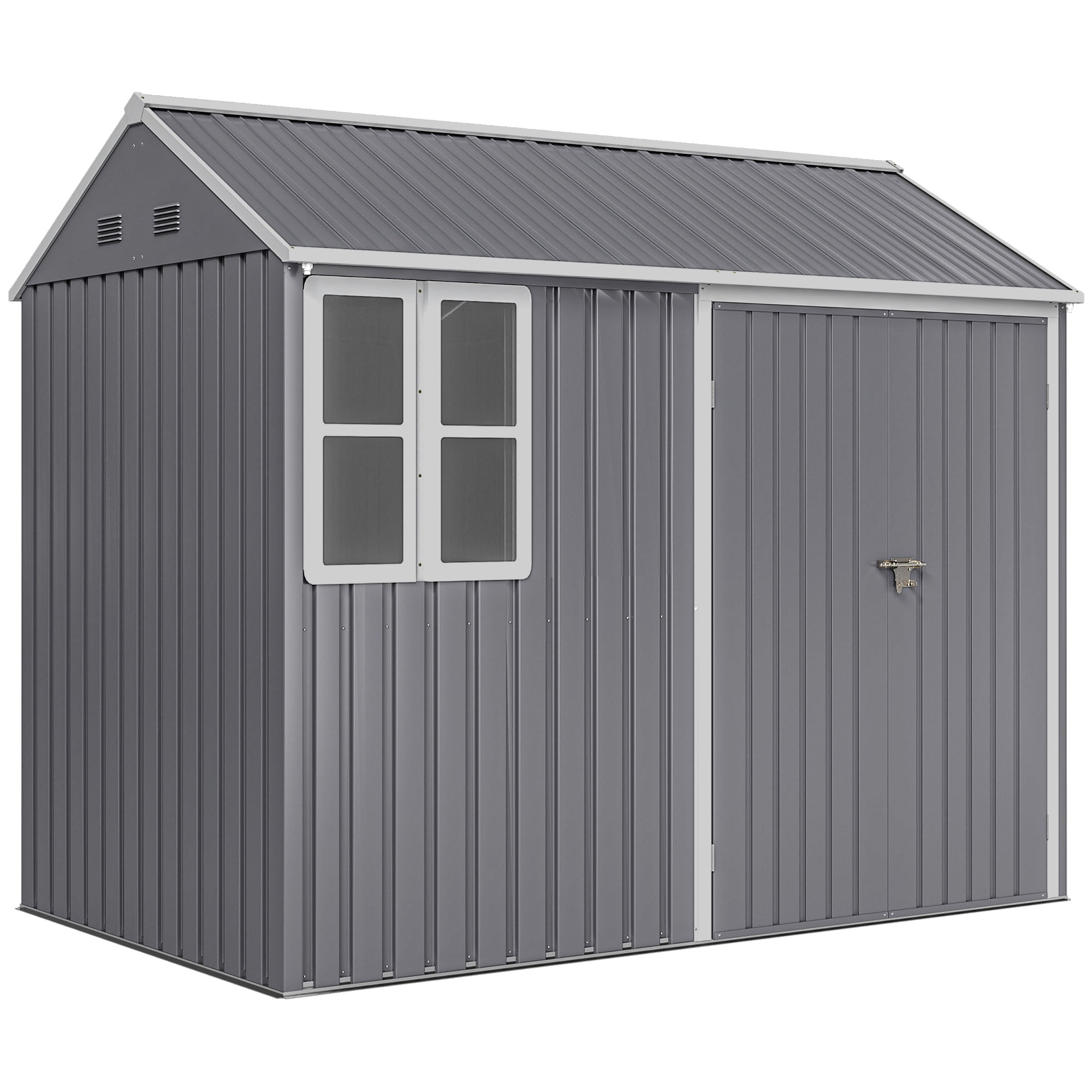 Click here for Outsunny 8.5 X 5.5 Metal Garden Storage Shed With... prices