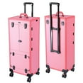 Byootique Pro Rolling Makeup Case, Pink Trolley for Artists, Hair ...