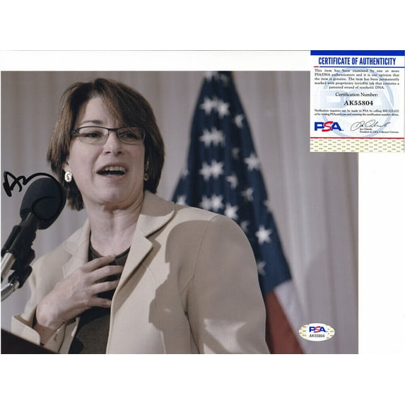 Amy Klobuchar Senator Signed Autograph 8x10 Photo PSA/DNA COA #3 ...