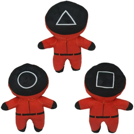 3 Pack Squid Red Game Plush Toys Korean Movie Cosplay Q Version Plush ...