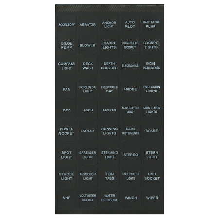 45Vinyl Rocker Switch Panel Label Sticker Decal Circuit Fuse Car Switch ...