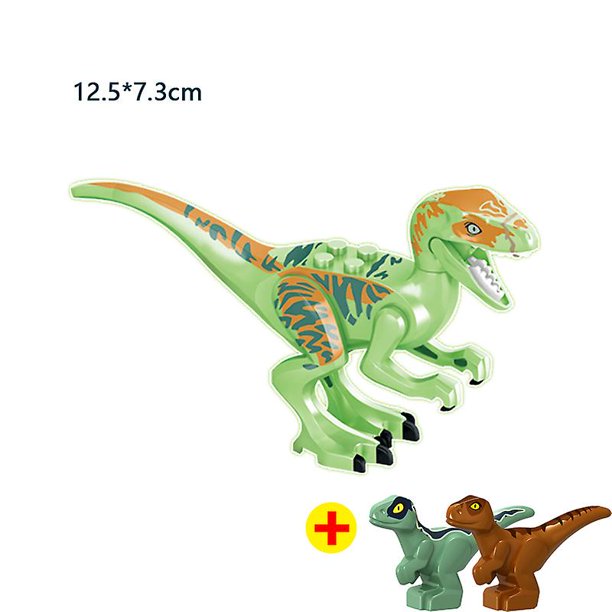 Jurassic Dinosaur World Building Blocks Series Velociraptor T-rex ...