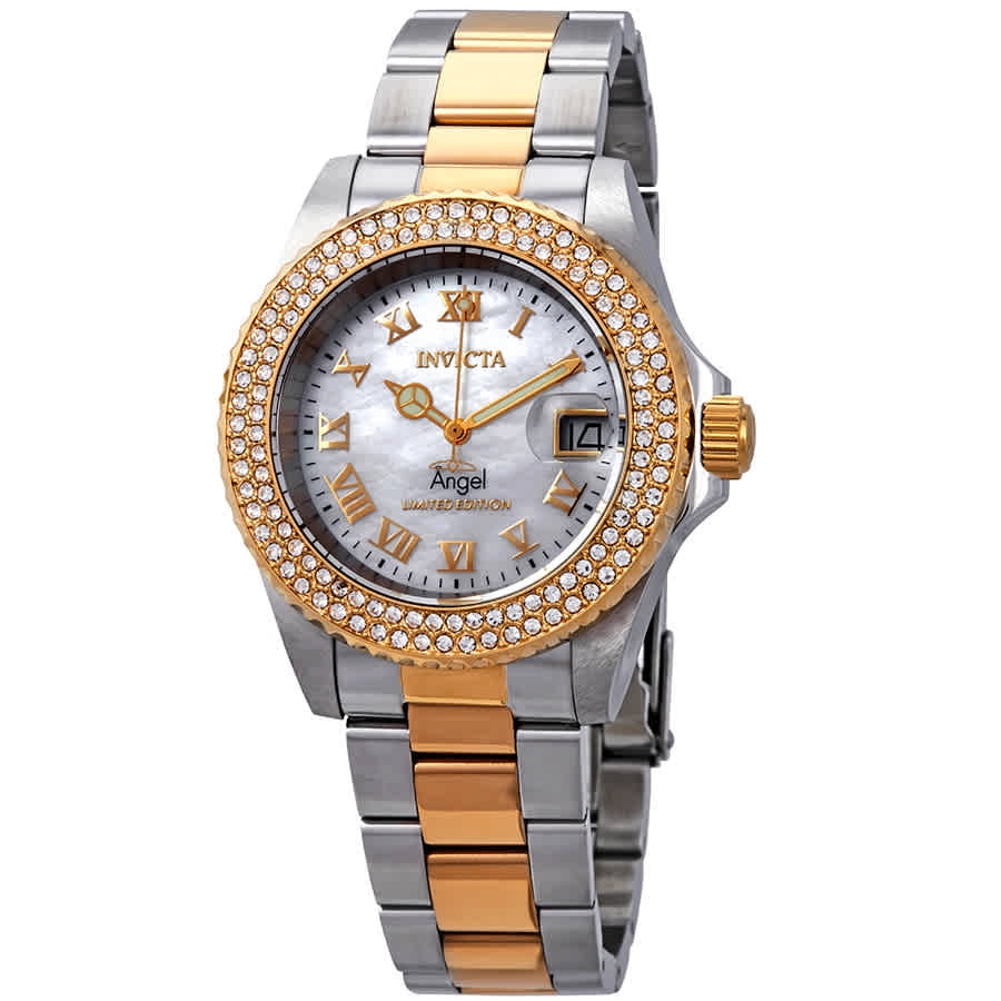 Invicta - Invicta Women's Angel 40mm Gold-Tone Steel Bracelet & Case ...
