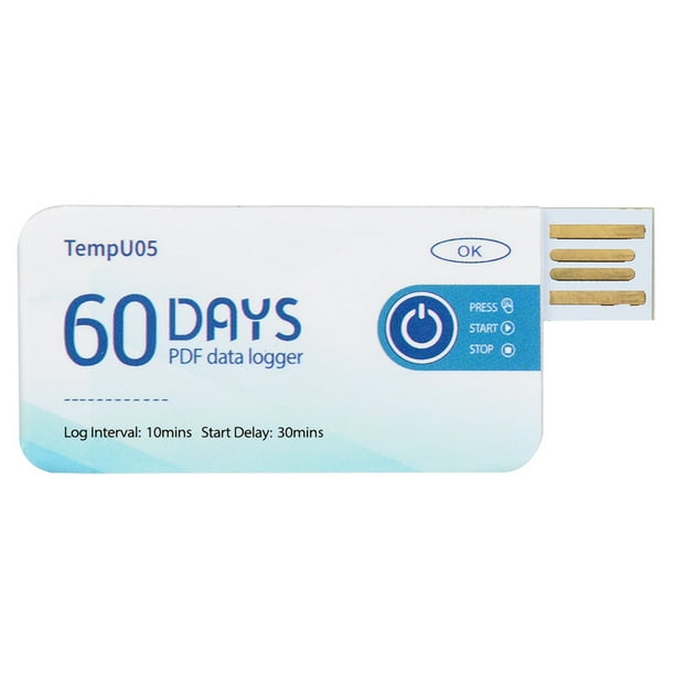 TempU05 Single Use Temperature Data Logger Disposable USB Temperature ...