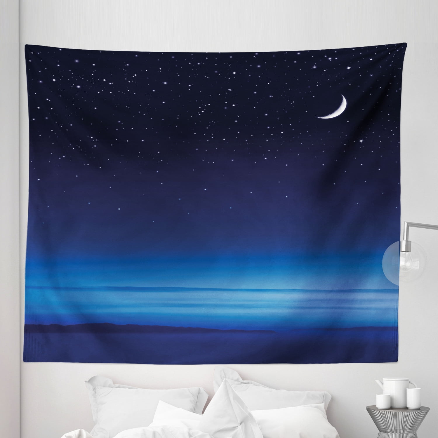 Night Tapestry, Moon and Stars over Santa Barbara Channel Infinity ...
