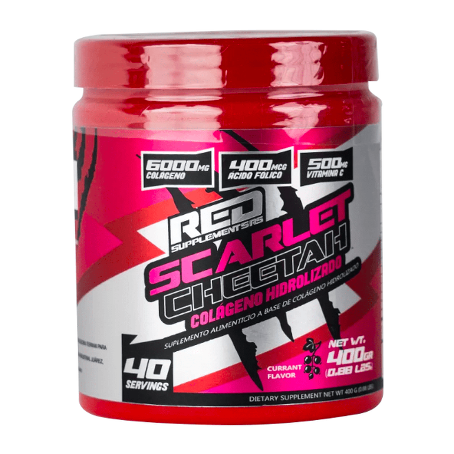 Redline Colageno Hidrolizado Scarlet Cheetah Grosella 400gr rojo ...