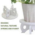 erfcxs Stand Indoor Wooden Stool Table Small Round Stand For Pedestal ...