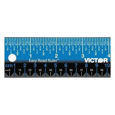 2Pc Victor EZ18SBL Easy Read 18" Blue Stainless Steel Ruler - 1/32 ...