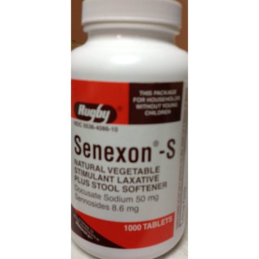 Senexon-S Generic for Senokot-S, Laxative & Stool Softener, 1000 Count ...