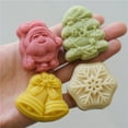 30g Plastic Stamps Moulds Christmas Series Hand-Making Molds for Mid ...