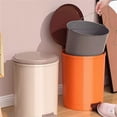 Round Trash Can with Lid, Touchless Step Trash Can, 9/13 Liter Plastic ...