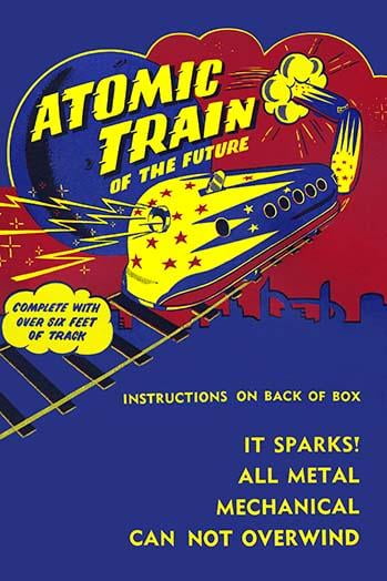 Atomic Train of the Future-Fine Art Canvas Print (20" x 30") - Walmart.com