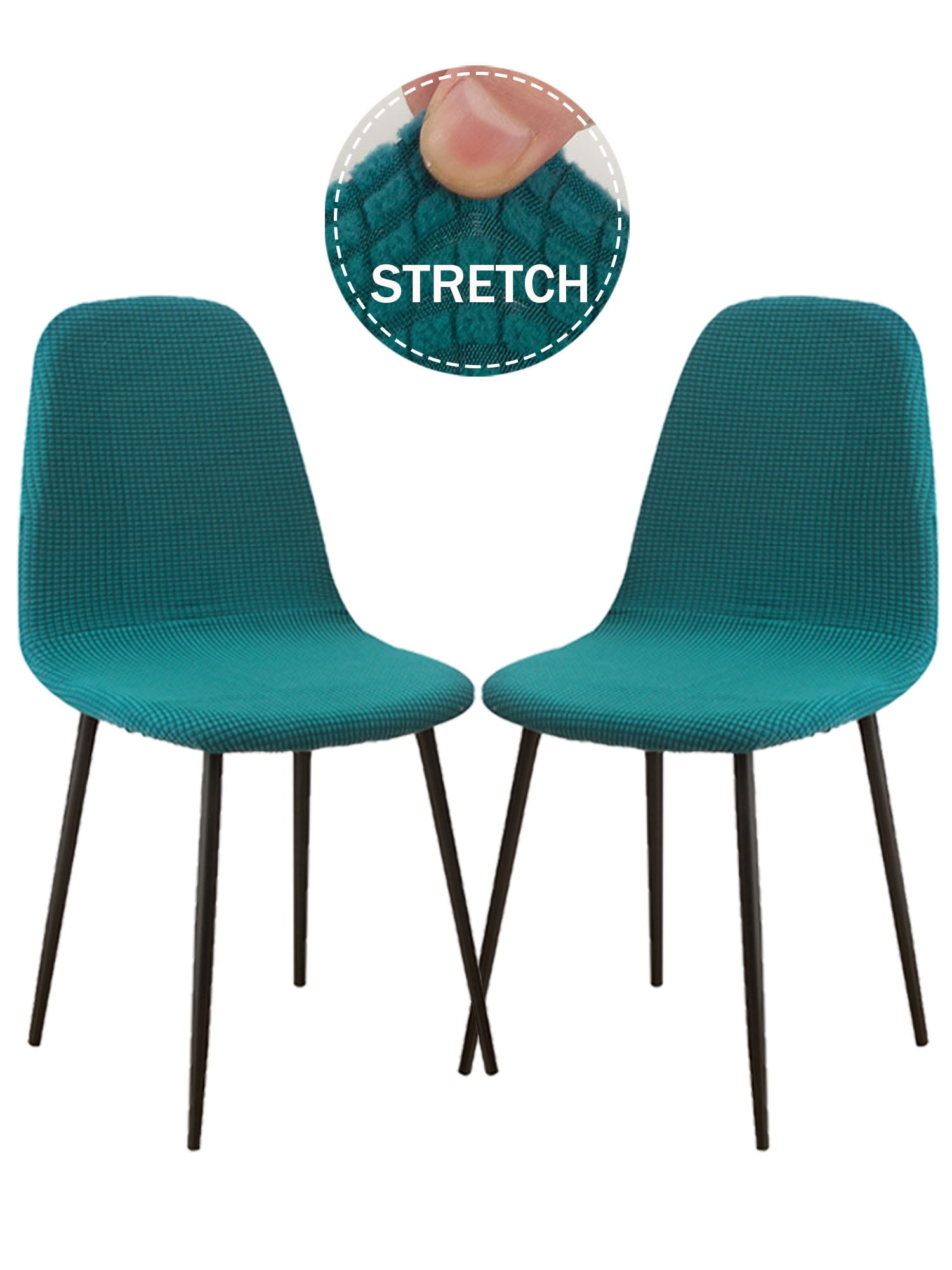 KBOOK Stretch Shell Chair Covers Jacquard Armless Mid-Century Modern ...