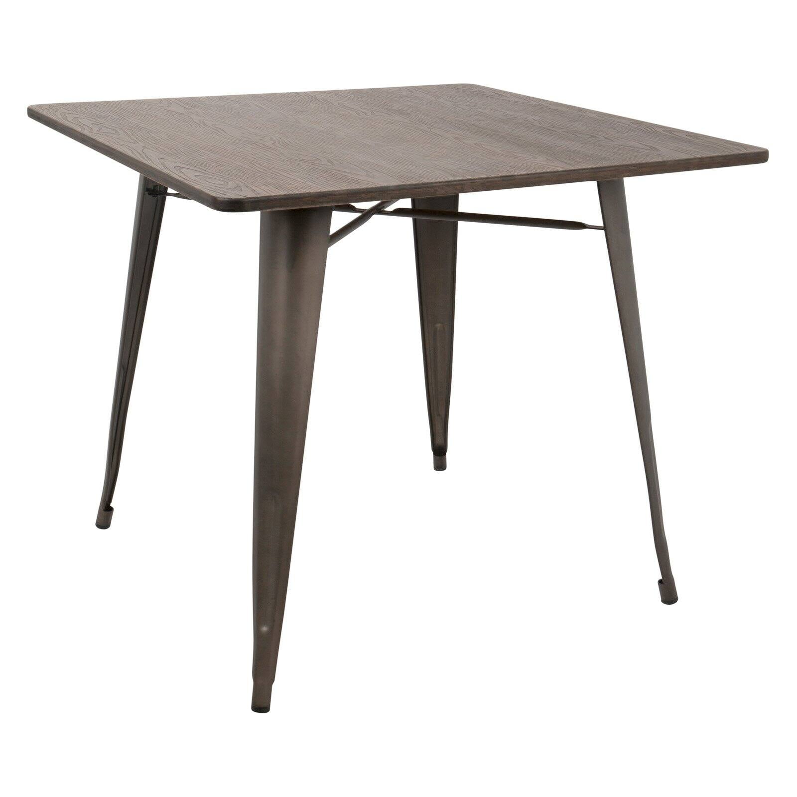 Oregon 36" Industrial-Farmhouse Dining Table in Antique and Espresso by ...