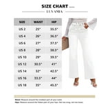 luvamia White Wide Leg Pants for Women High Waist Stretch Baggy Jeans ...