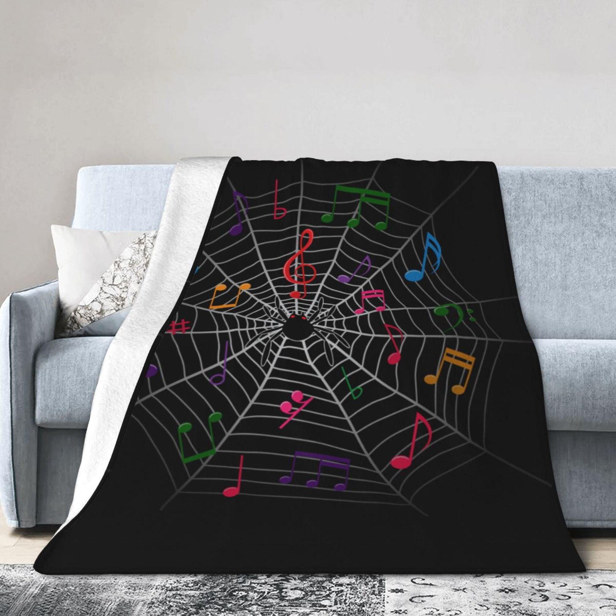 DouZhe Ultra-Soft Micro Fleece Lightweight Flannel Bed Blanket, Music ...