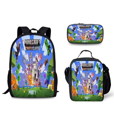 Minecraft School Bag Anime Notebook Laptop Backpack School Bag ...