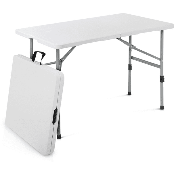 Magshion 4Ft Foldable Card Table, Indoor Outdoor Heavy Duty Portable w ...