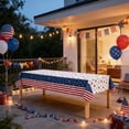 2 Pcs American Flag 4th of July Party Plastic Tablecloth 54 x 108 Inch ...