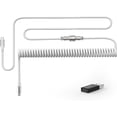 FGTHBF-CO4-C Coiled USB C Cable for Mechanical Keyboard with USB to USB ...