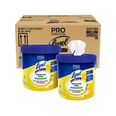 Lysol Disinfecting Wipes, Lemon & Lime Blossom, 80ct tub (Pack of 18) - Walmart.com