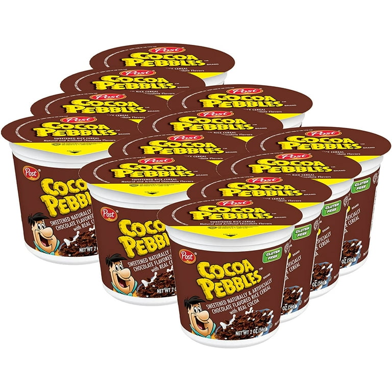 Cocoa Pebbles Cereal Box