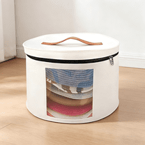 Large Round Hat Box for Women Storage, 16.93" D x 10.24" H Travel Hat ...