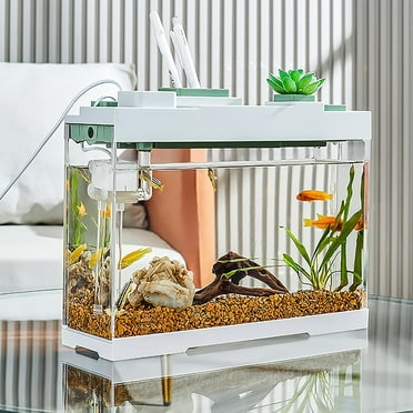 Penn-Plax Water World Luxury Large Acrylic Tank with Built-in Stand and ...