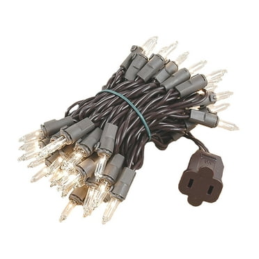 Set of 50 Clear Mini Christmas Lights - White Wire - Walmart.com