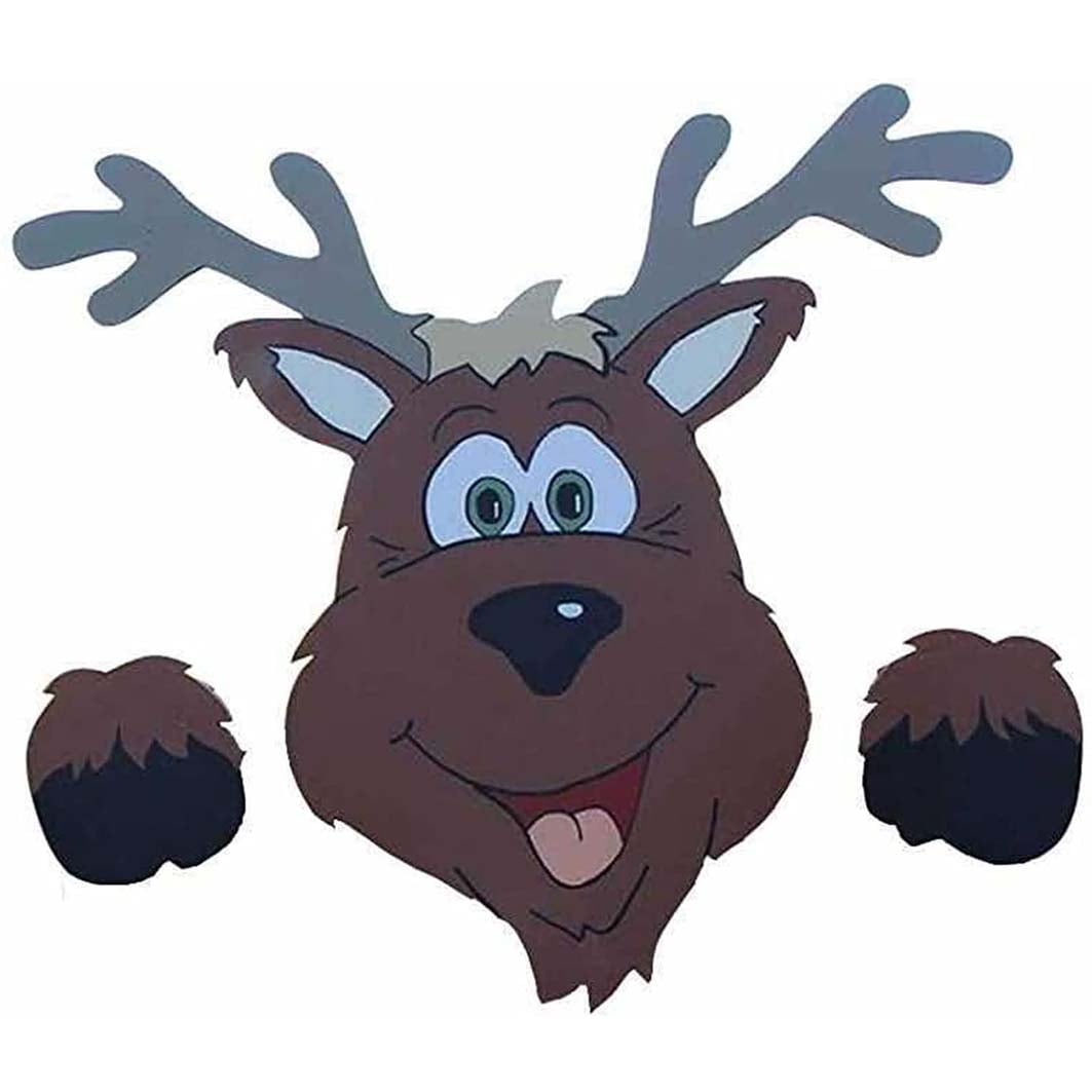 Santa Claus Reindeer Elf Fence Peeker,Christmas Fence Peeker Decoration ...
