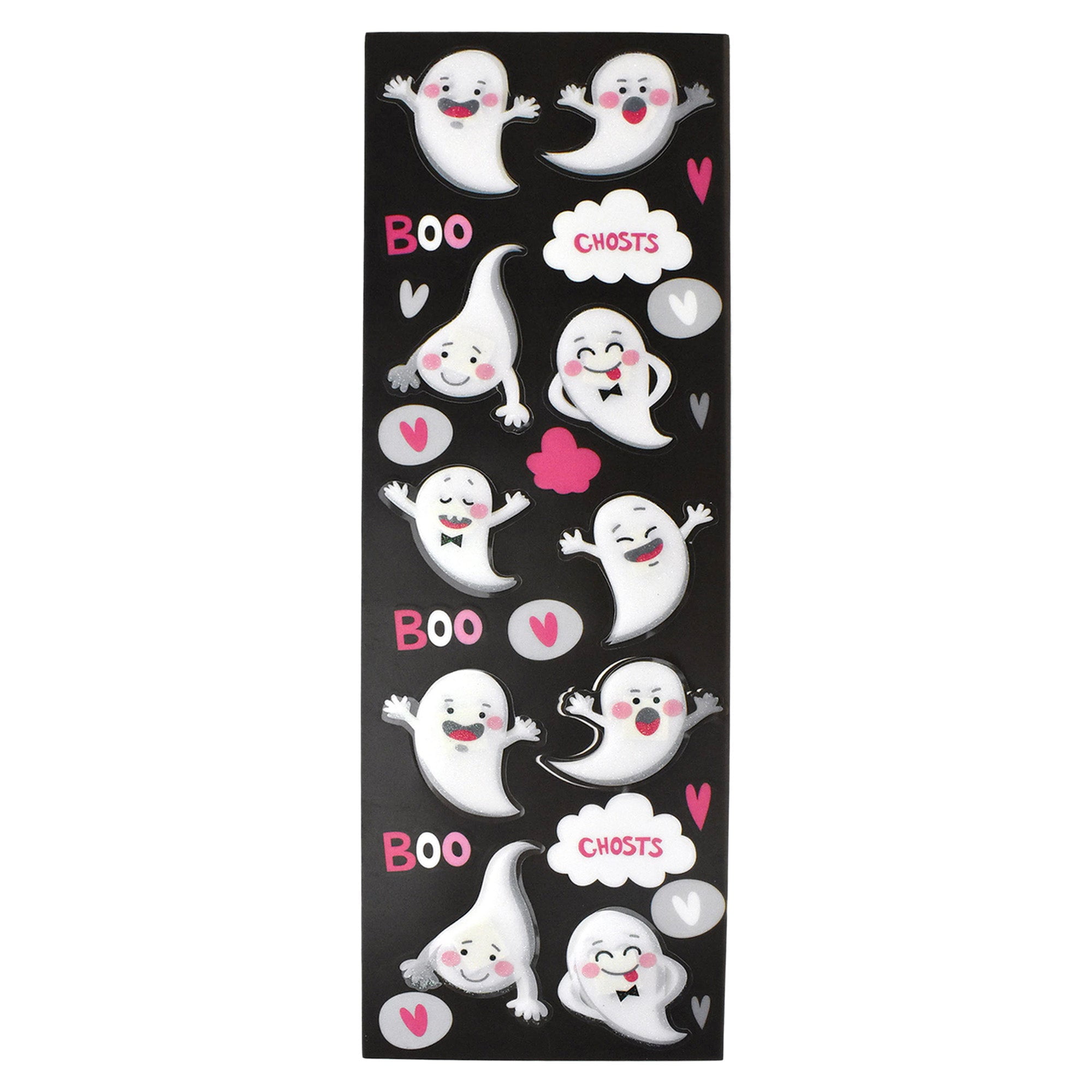 Halloween Cute Cartoon Ghosts Stickers, Assorted Sizes, 26-Piece ...