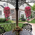 39.4 Inch Artificial Rose Vines For Wall Hanging, Lifelike Faux Rose ...