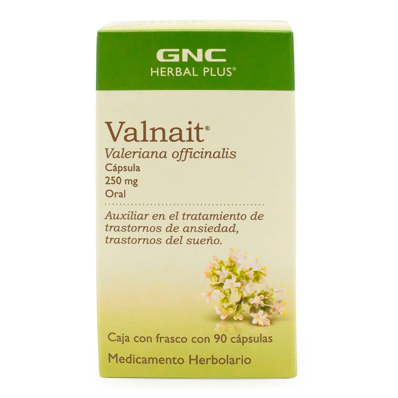 Valnait Valeriana 250 Mg Gnc Herbal Plus 90 Cápsulas Herbal Plus ...