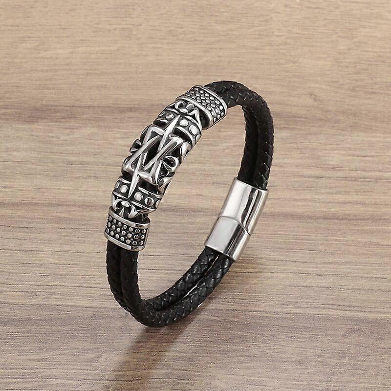 Click here for Hjw Classic Men Jewelry Handwoven Double Layer Lea... prices