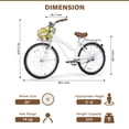 Hykolity 26 inch Cruiser Bike for Women Comfortable Beach Bicycle High ...
