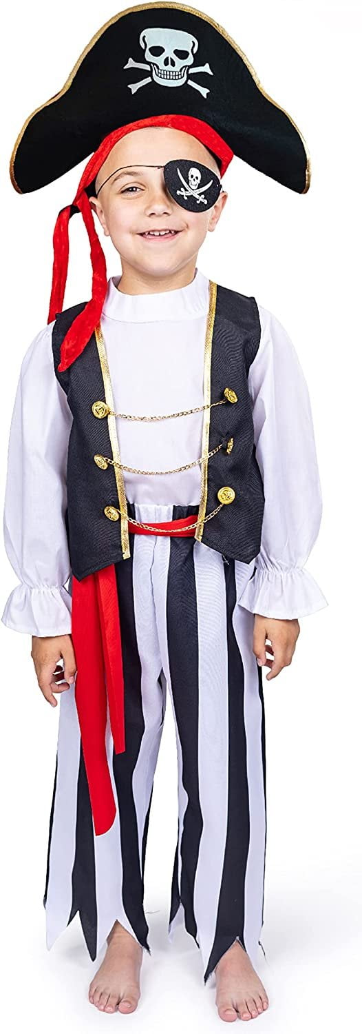 Dress-Up-America Pirate Costume for Boys - Kids Pirate Costume Set ...