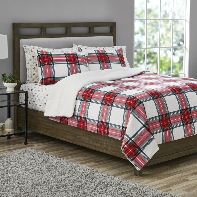 Red Plaid Comforter Set